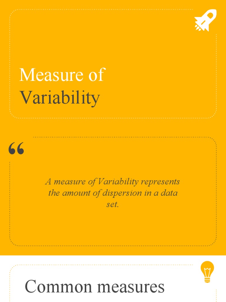 Measure of Variability | PDF | Variance | Standard Deviation