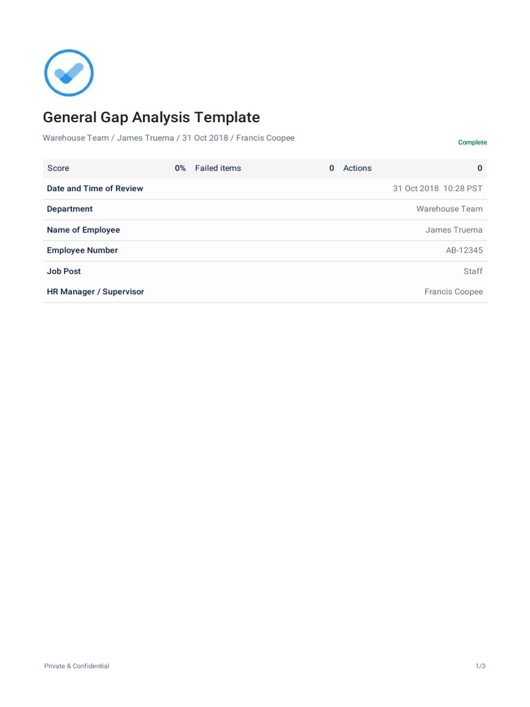 Gap Analysis Report Example | Download Free PDF | Business | Business ...