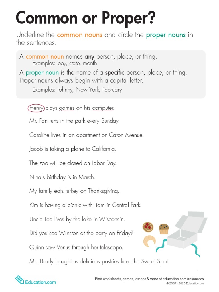 Common or Proper Nouns | PDF