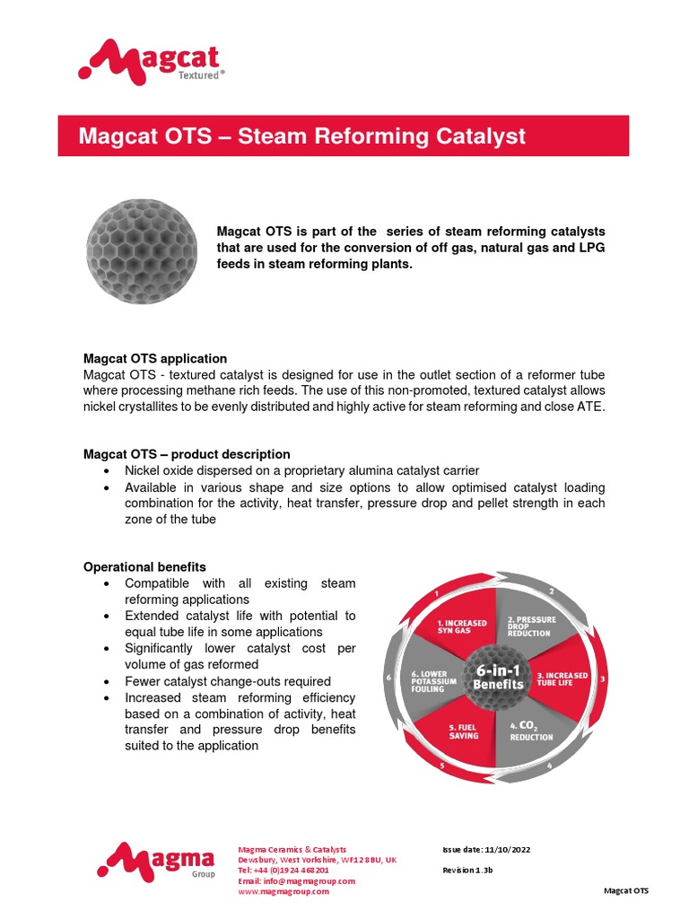 Magcat OTS Data Sheet Update Oct 2022 1.3b KH | PDF | Aluminium Oxide ...