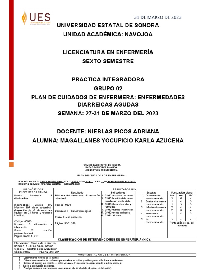 Place Ues 2022 | PDF | Diarrea | Heces
