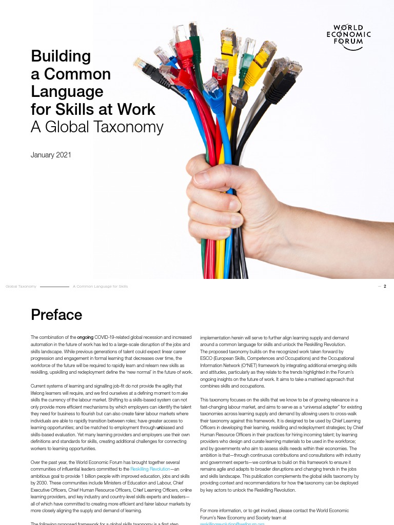 WEF Skills Taxonomy 2021 | PDF | Artificial Intelligence | Intelligence (AI) & Semantics