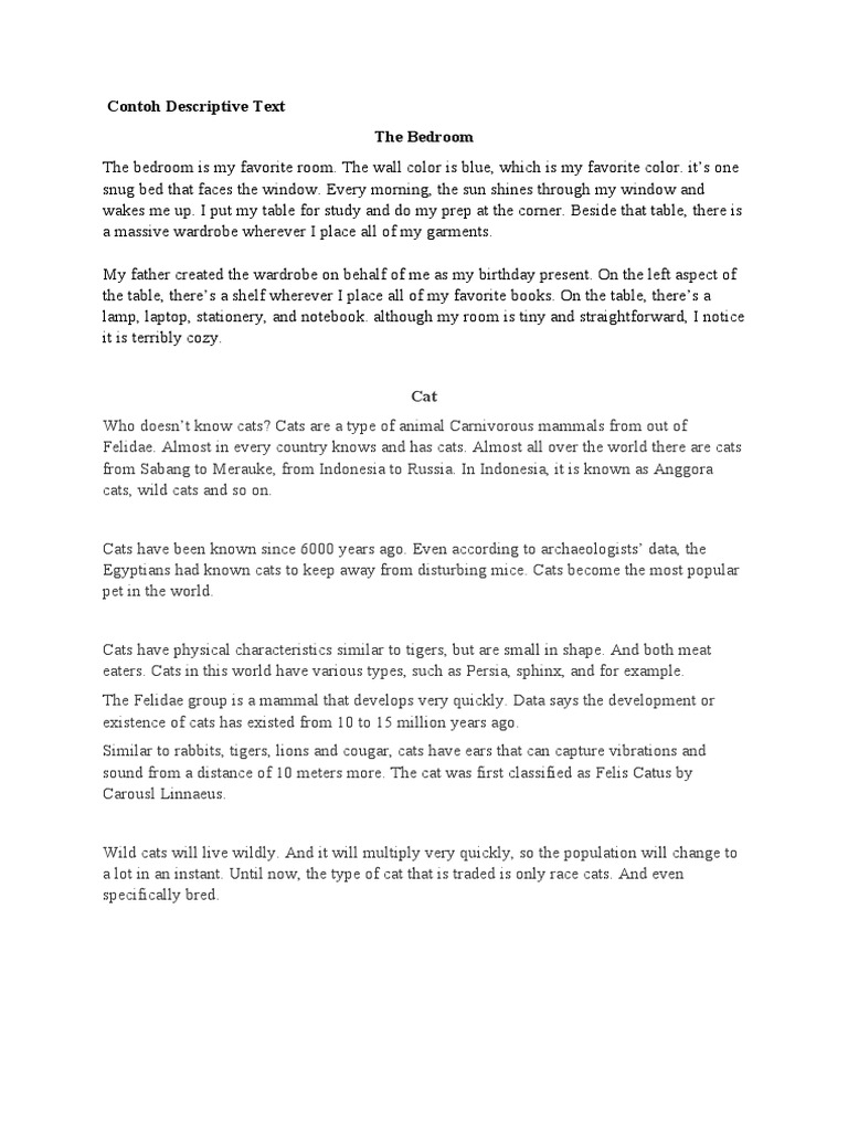 Contoh Descriptive Text | PDF | Pancake | Felidae