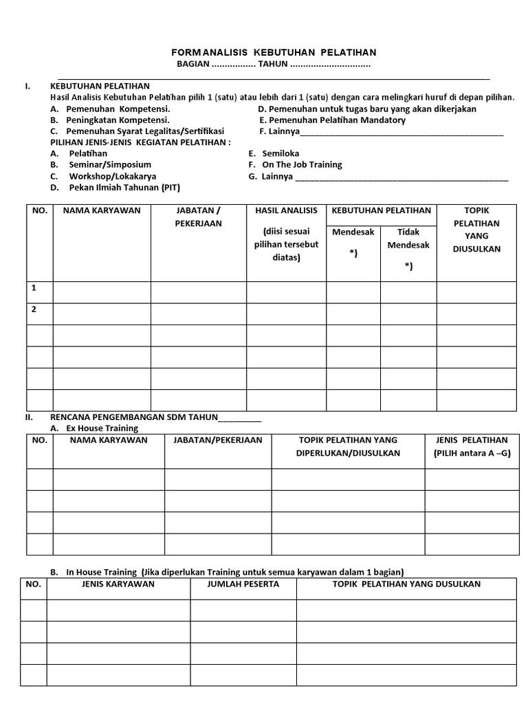 Form Tna Pdf
