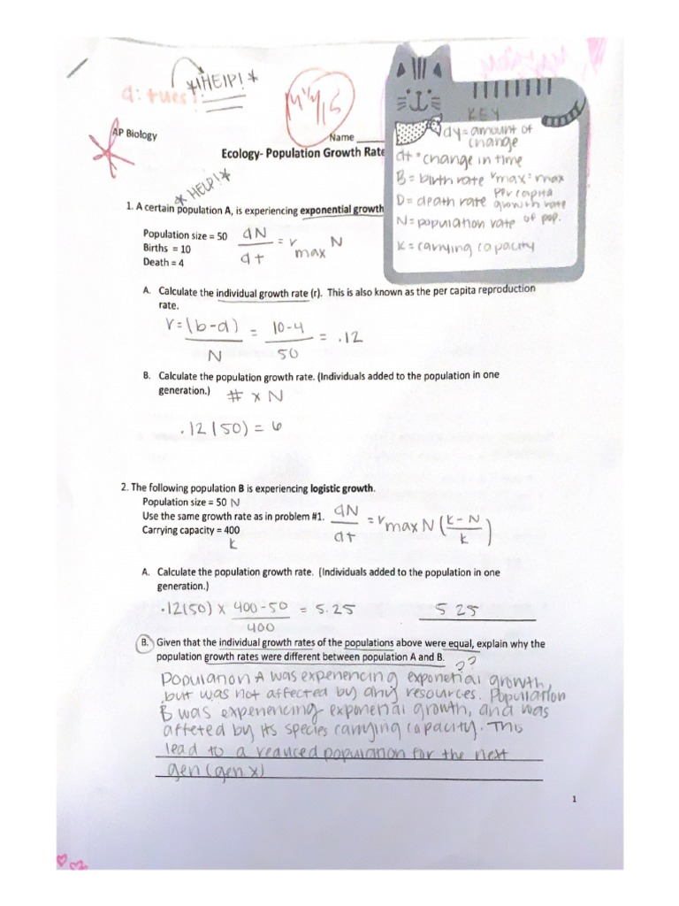 Ap Biology Ecology Population Growth Rates Pdf