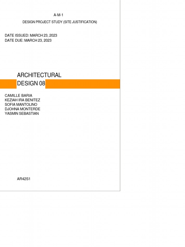 Architectural Design 08: Design Project Study (Site Justification) | PDF