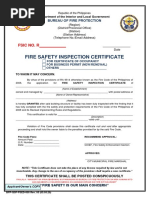 Fire Safety Inspection Certificate Final | PDF | Fire Safety | Common Law