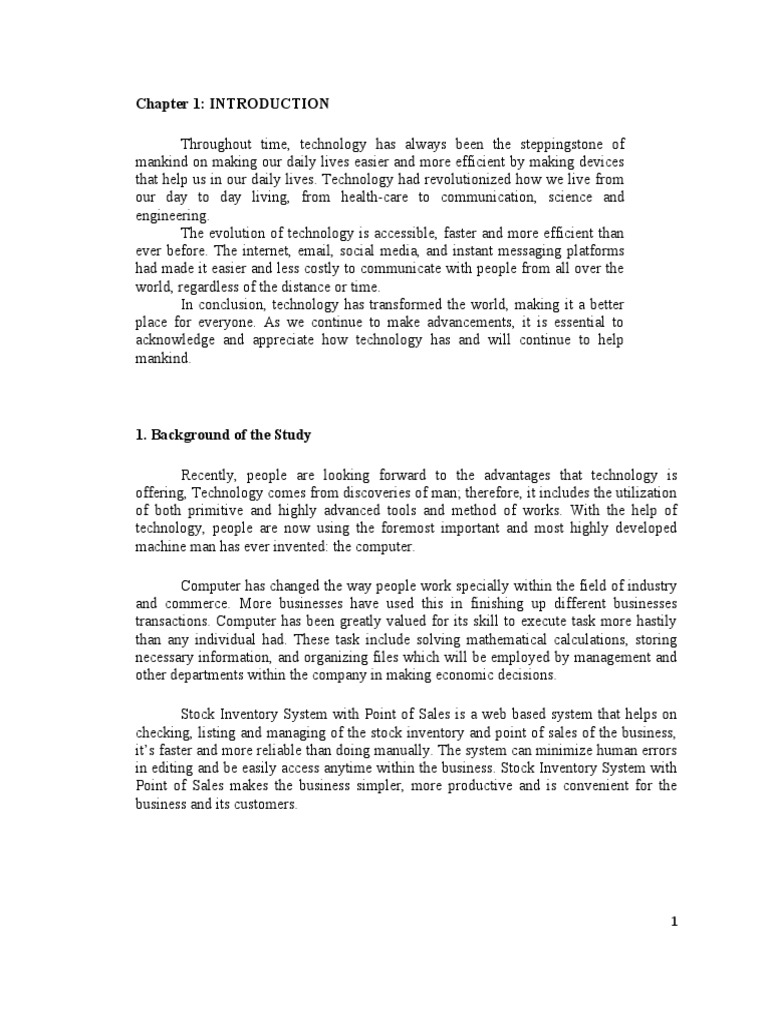 Chapter 1 Final output-WPS Office | PDF | Point Of Sale | Inventory