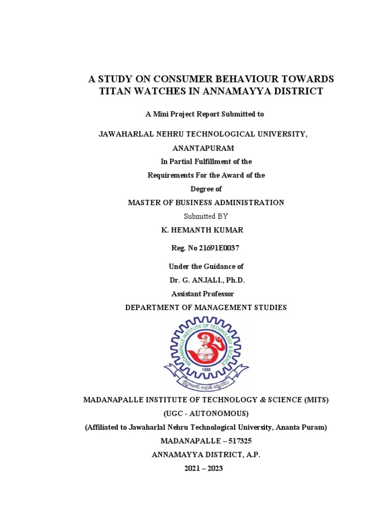 Hemanth Kumar MP Report | PDF | Computers