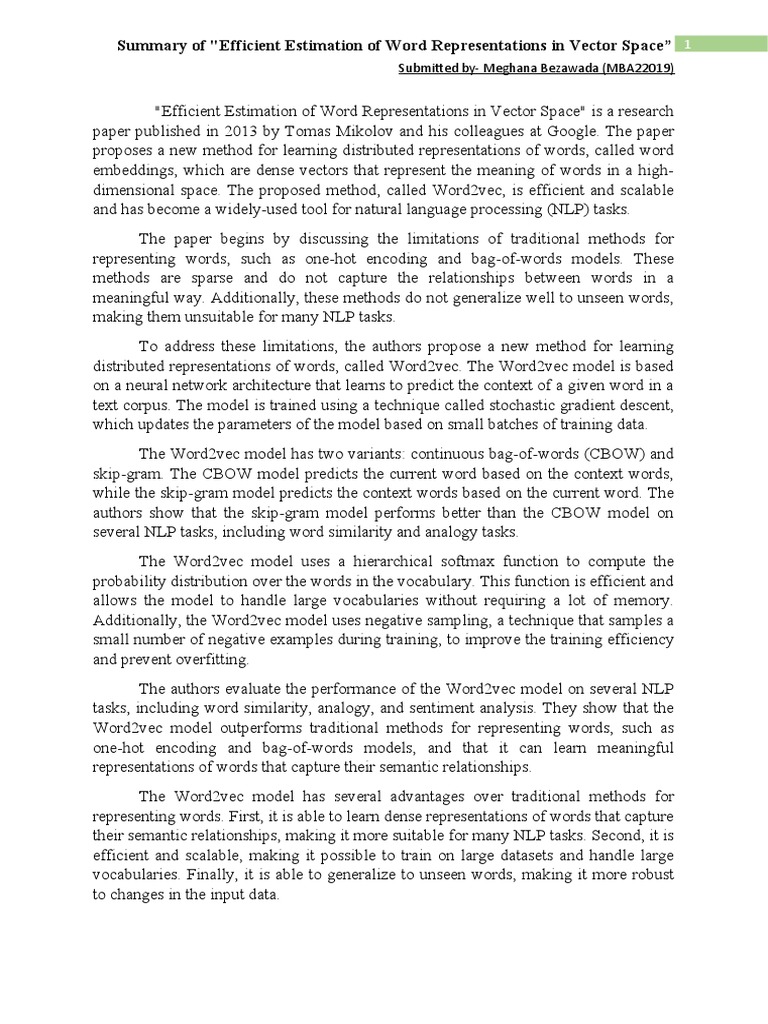 NLP Experts: Word2vec Insights | PDF | Computational Science | Algorithms