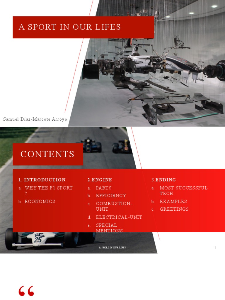 F1 Presentation | PDF | Engines | Internal Combustion Engine