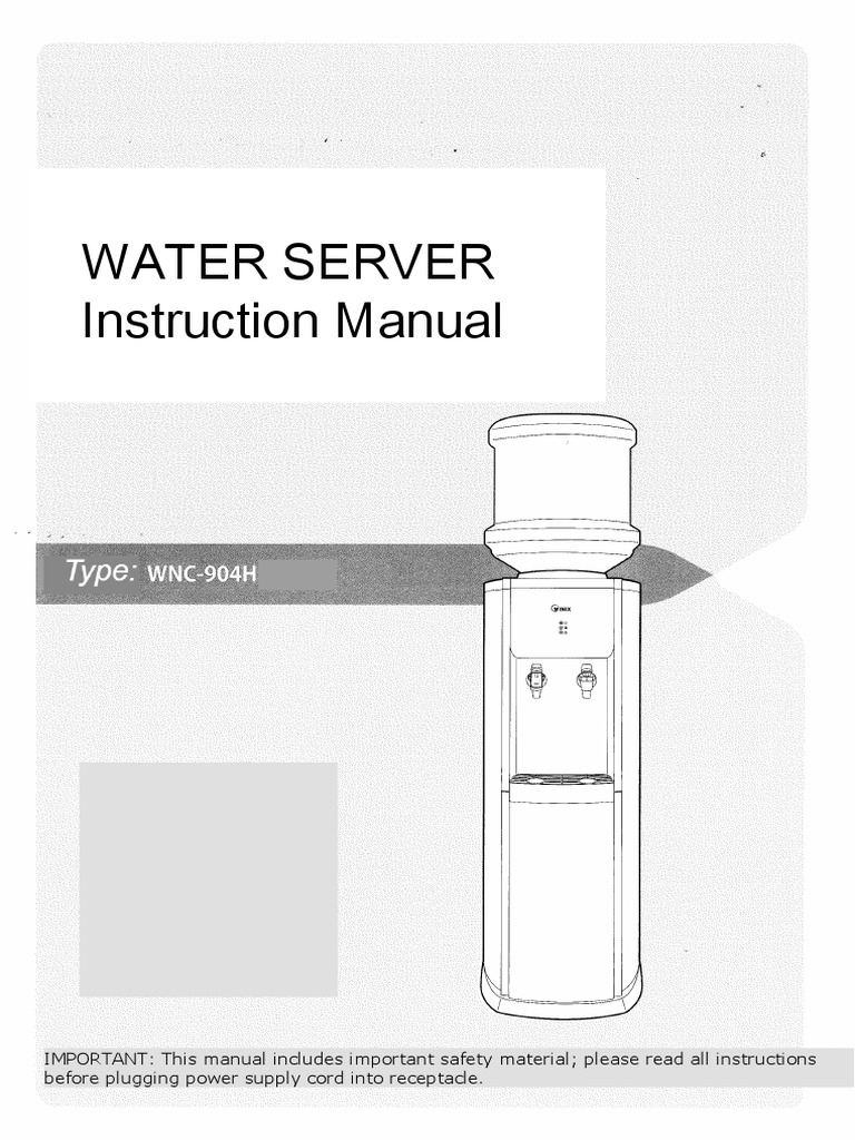 Water Server Instruction Manual | PDF
