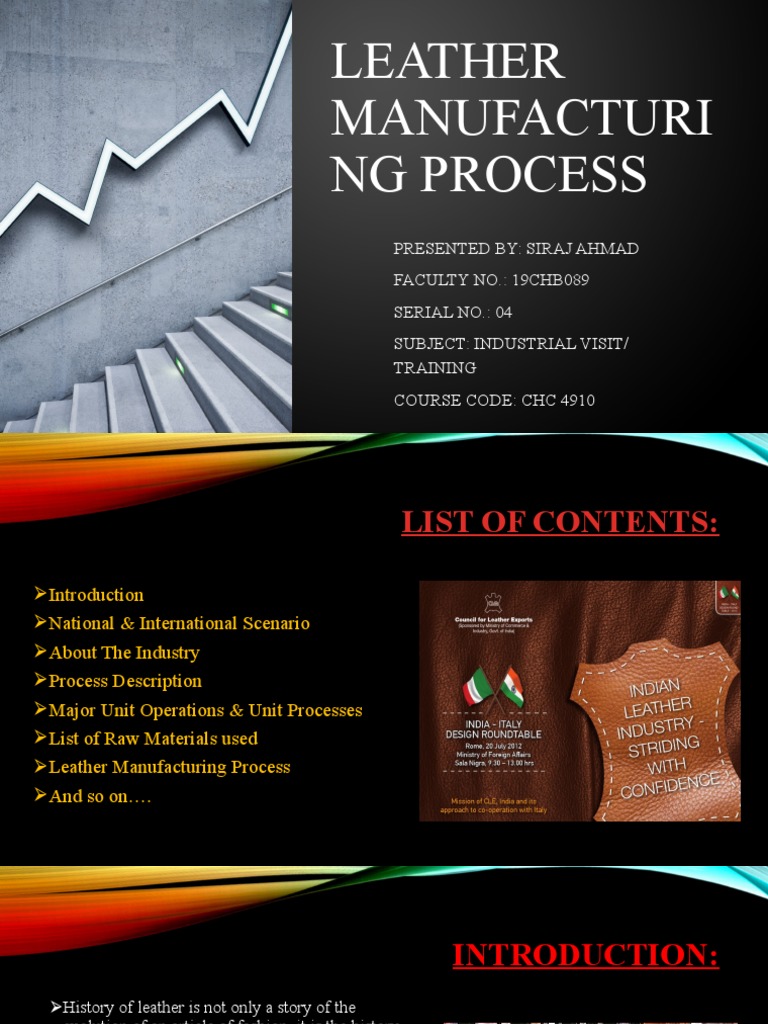 Leather Manufacturing Process | PDF | Leather | Sodium Carbonate