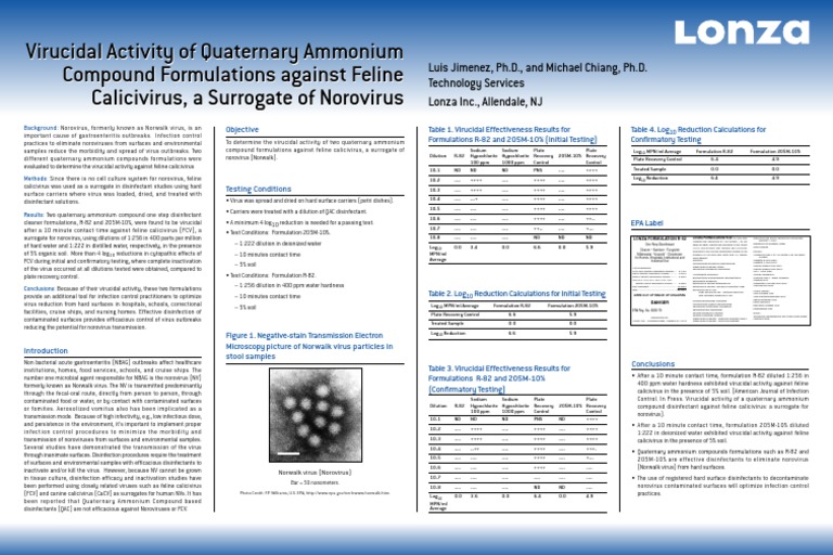 Virucidal Efficacy of Bardac 208M | PDF | Disinfectant | Virology