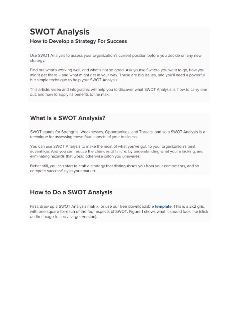 Swot | PDF