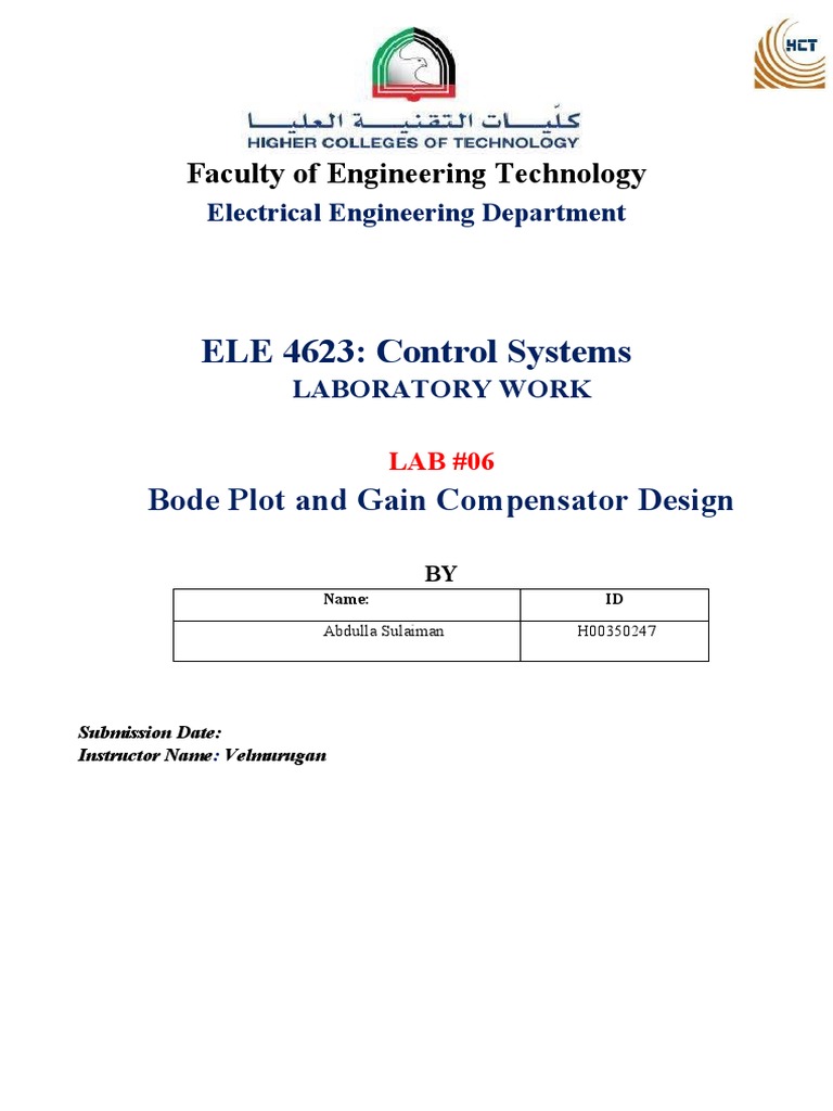 ELE 4623: Control Systems: Faculty of Engineering Technology | PDF | Applied Mathematics ...