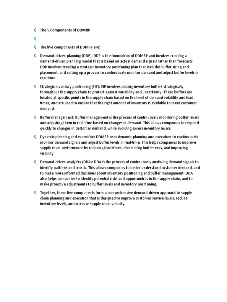 5 Components of DDMRP | PDF