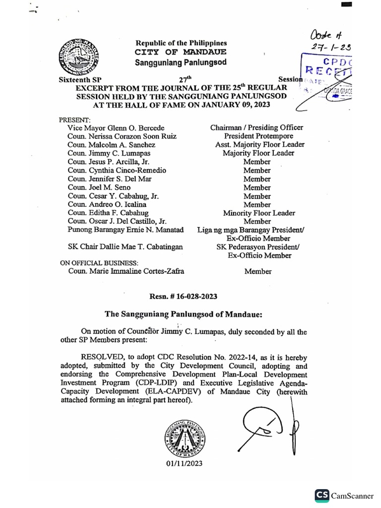 Approved CDP LDIP ELACapDev 2022-2028 RESN-16-028-2023 | PDF