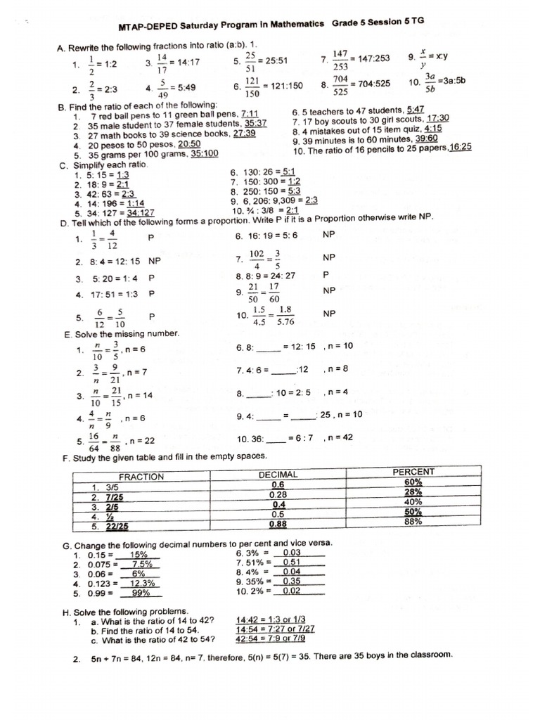 G5 Session 5 TG Mtap | PDF