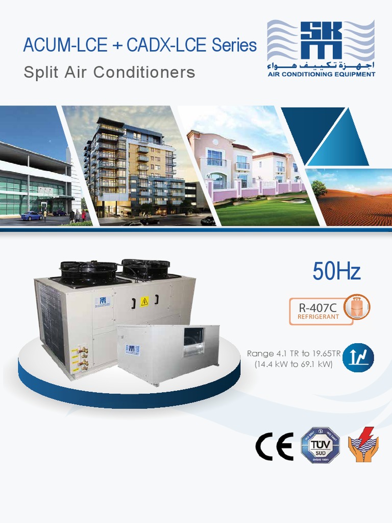 SKM Ducted Split Model ACUM+CADX LCE R407C Series 2023 | PDF | Air ...