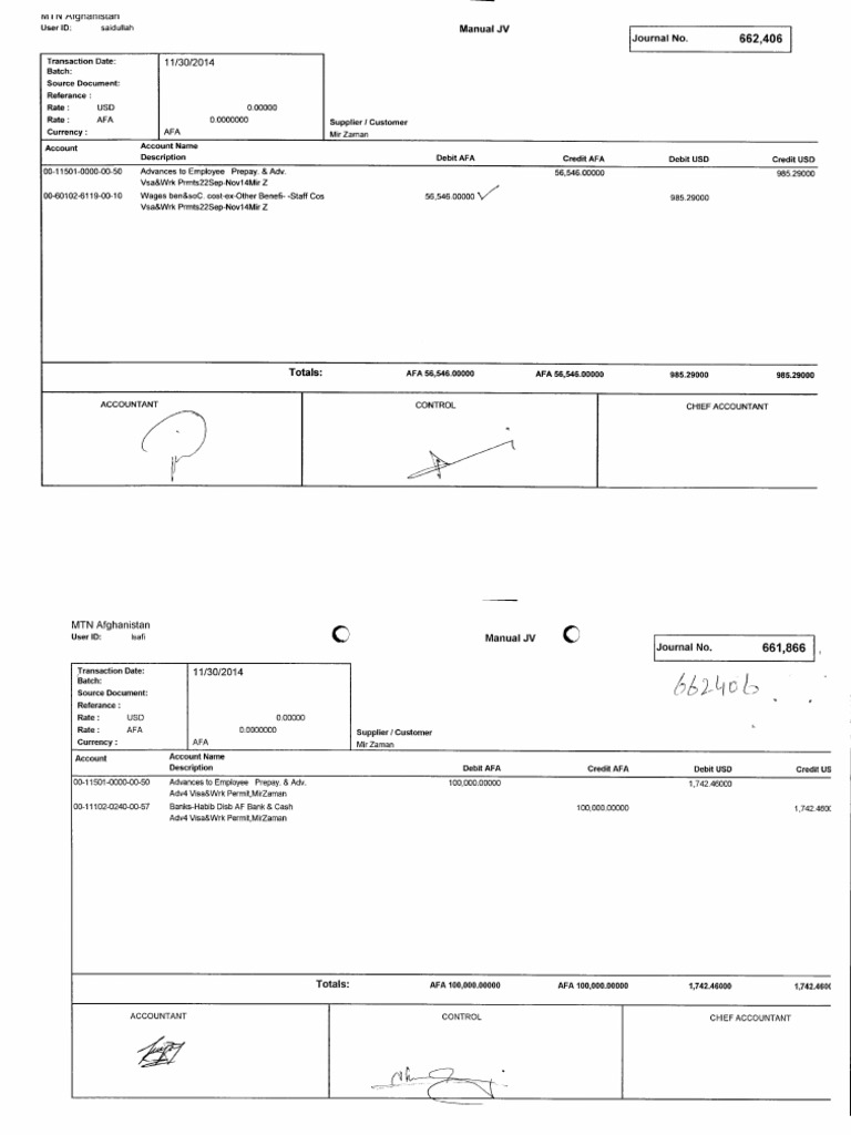 Manual JV Journal No. 662,406: AFA 56,546.00000 AFA 56,546.00000 985. ...