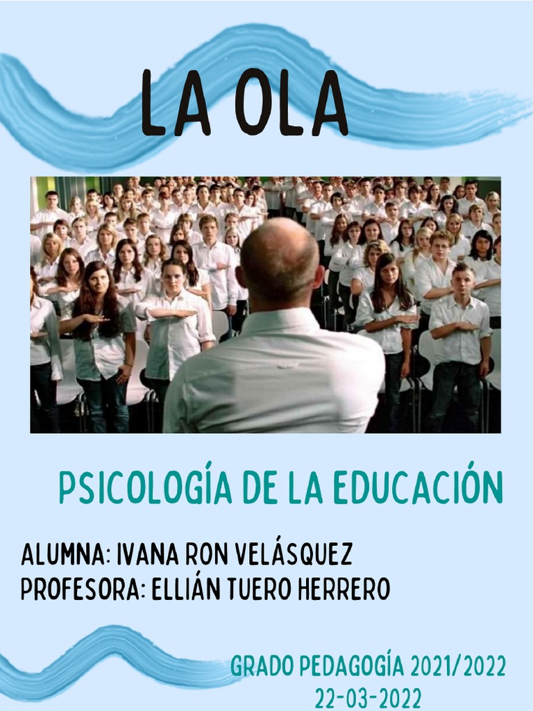 La Ola Pelicula Pdf Pensamiento Maestros