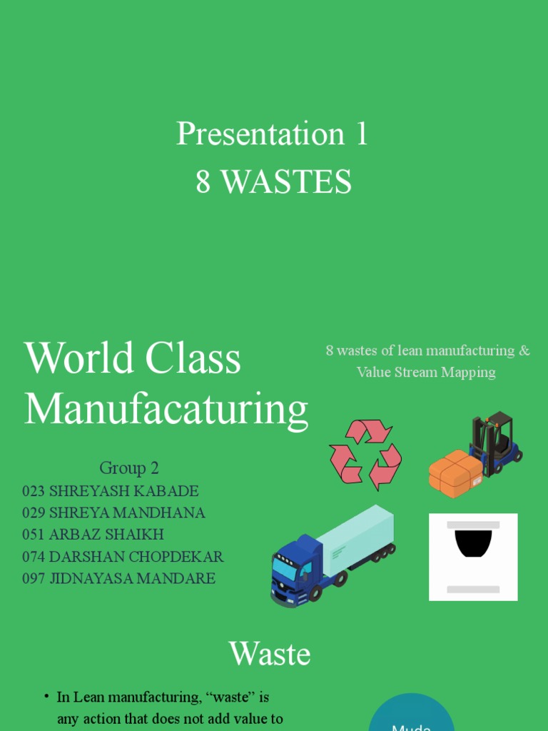 Presentation 1 8 Wastes | PDF | Lean Manufacturing | Inventory