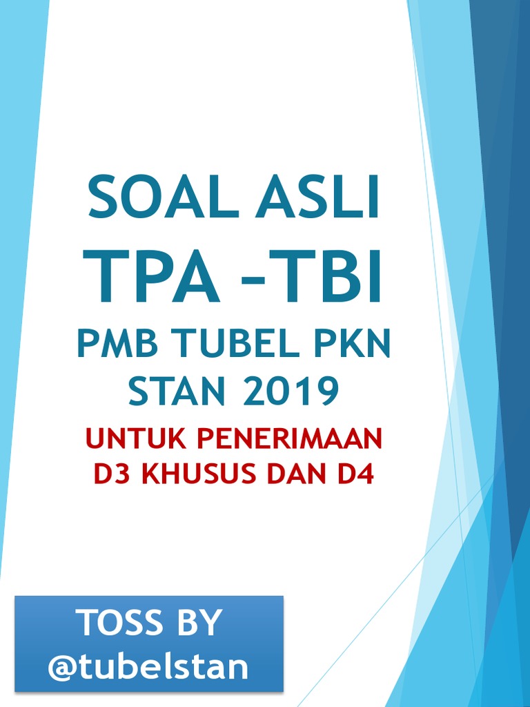 Soal Asli: Tpa - Tbi | PDF