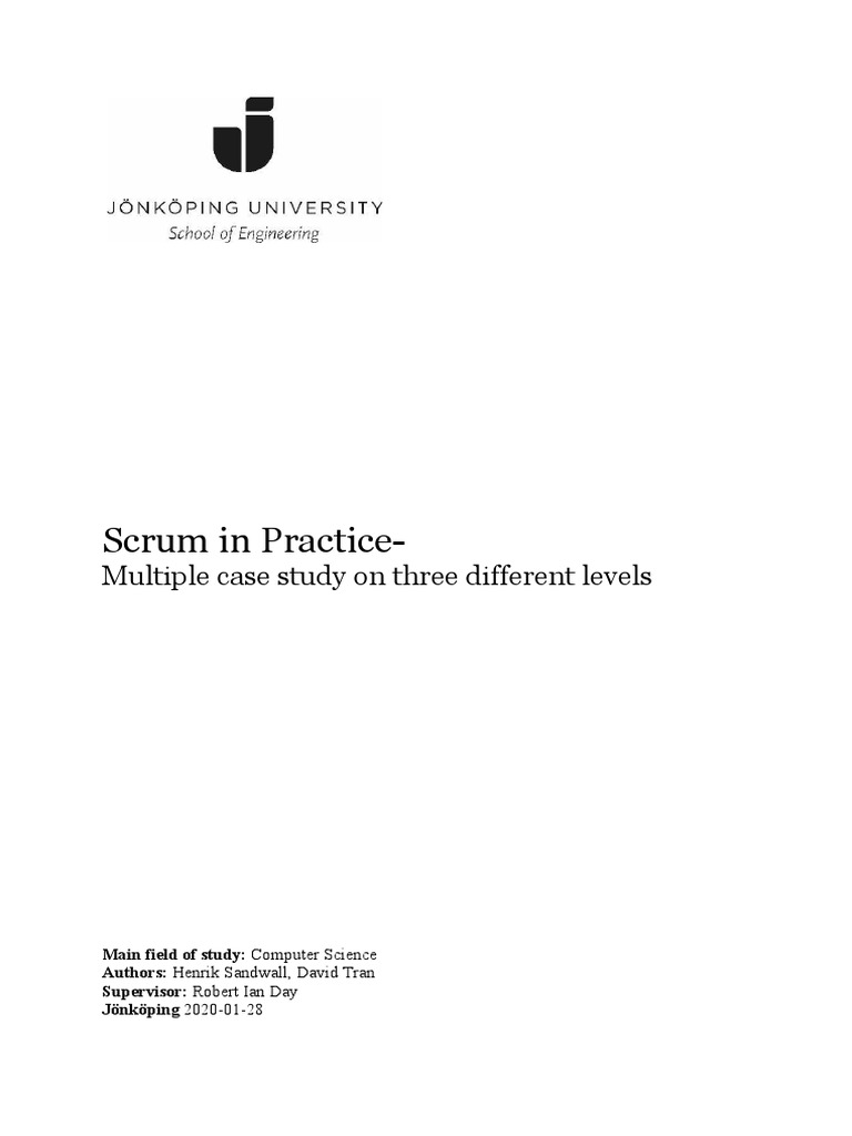 Scrum in Practice - Multiple Case Study On Three Different Levels | PDF | Scrum (Software ...