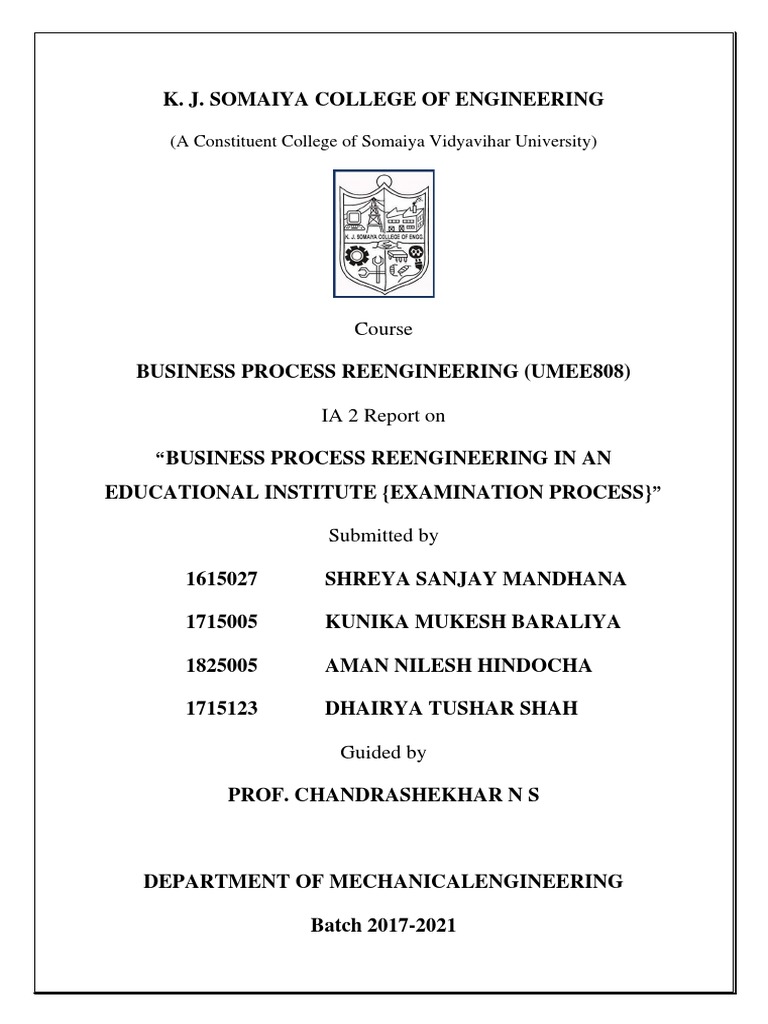BPR IA2 Report | PDF | Business Process | Computing