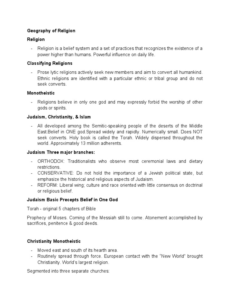 Geography of Religion | PDF | Zionism | Abrahamic Religions