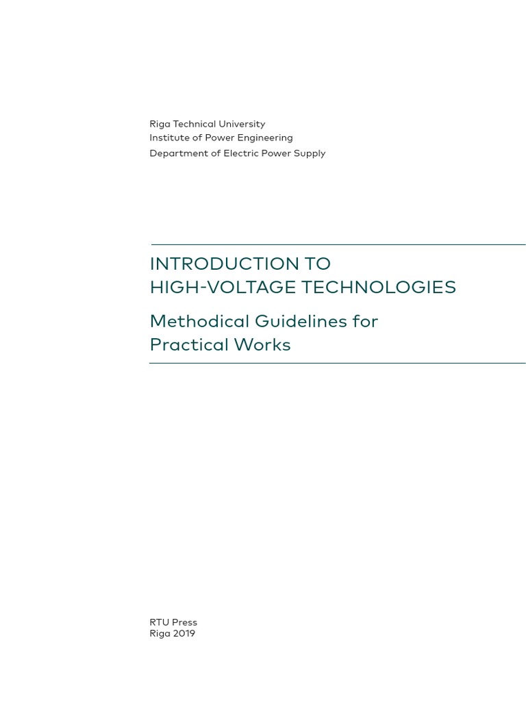 Introduction To High-Voltage Technologies | PDF | Electrical Substation ...