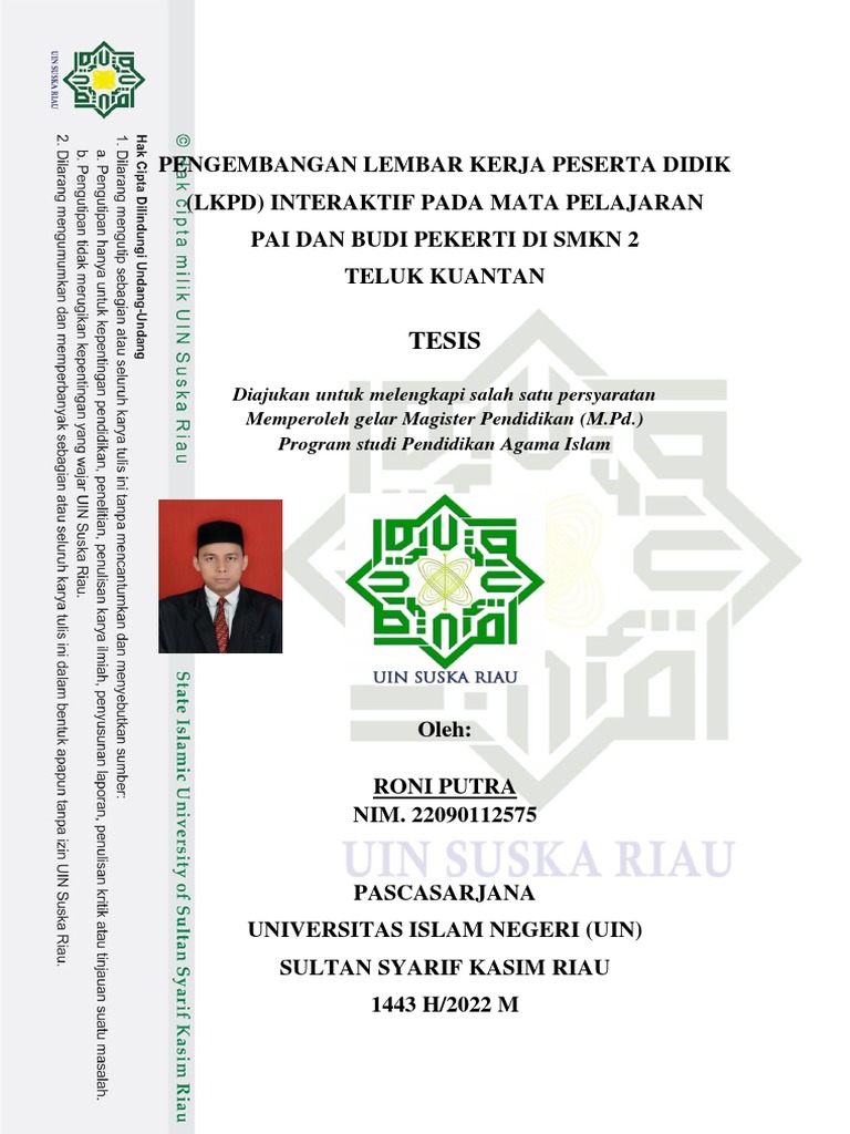 Tesis Roni Putra | PDF