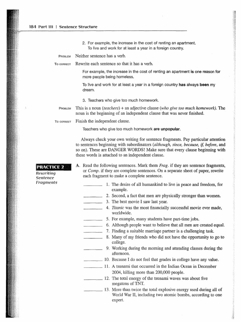 Sent Frag Cont. | PDF | Tsunami | Sentence (Linguistics)