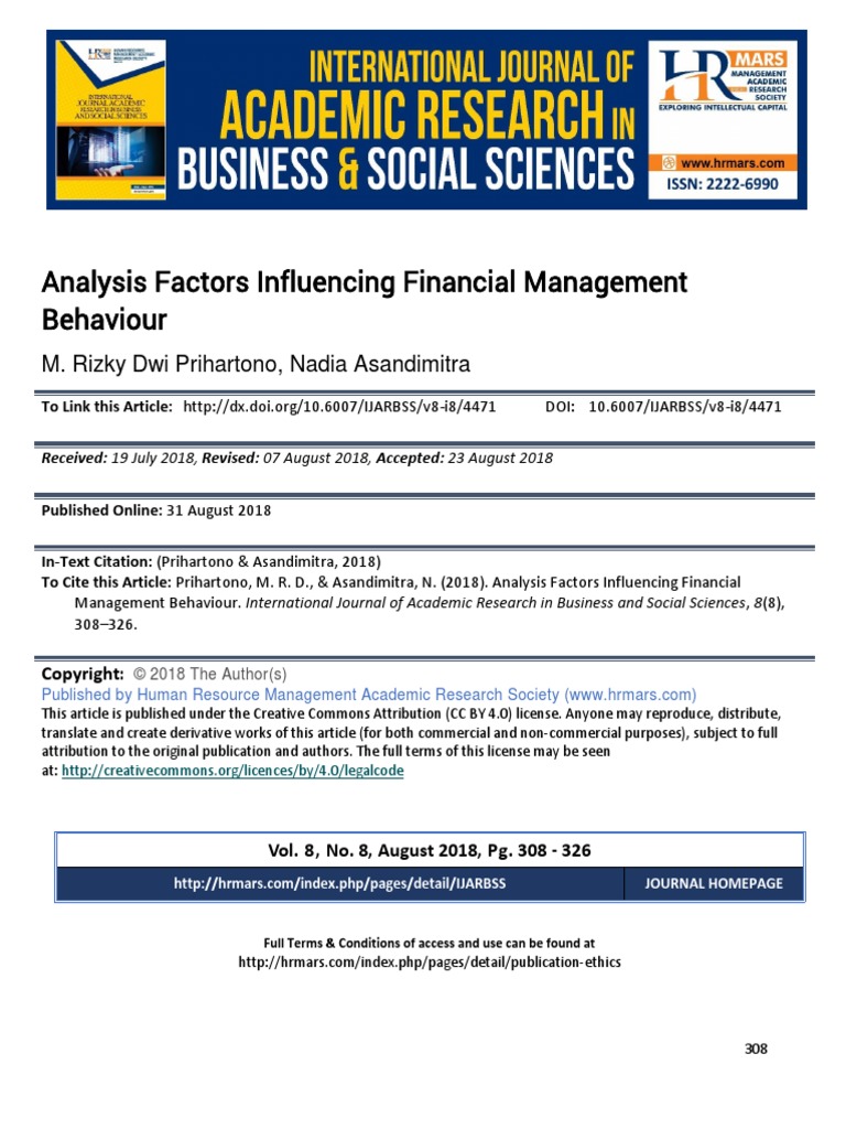Analysis Factors Influencing Financial M | PDF | Coefficient Of ...