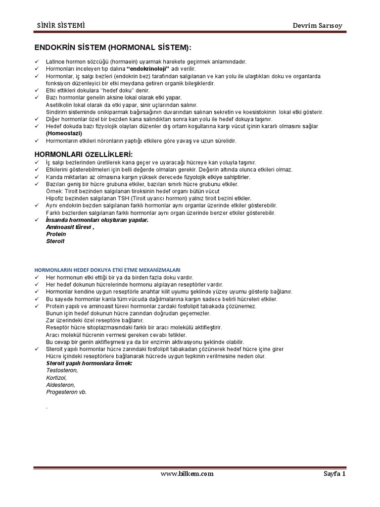 Hormonlar PDF | PDF