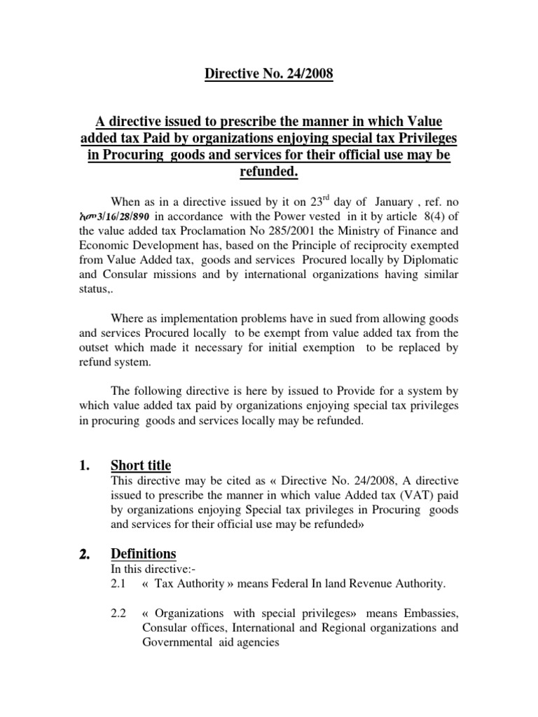 VAT Refund Directive 24-2008 (English) | PDF | Value Added Tax | Invoice