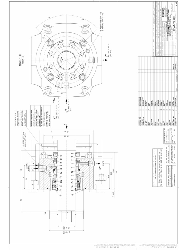 Burgmann Seal H75VN-E80 Assembly Drawing | PDF