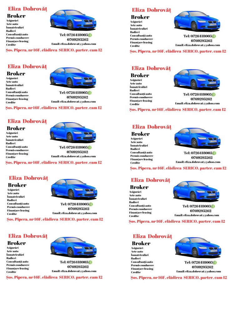 Carti de Vizita | PDF