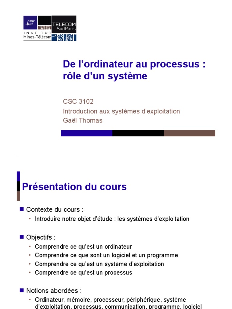 Principe de Fonctionnement. | PDF | Programme informatique | Programmation