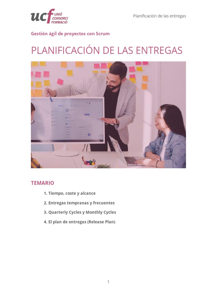 Planificación de Las Entregas | PDF | Scrum (desarrollo de software) | Planificación