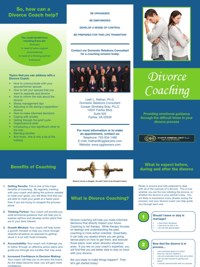 Cgg Divorce Coach Brochure Pdf Divorce Mindset