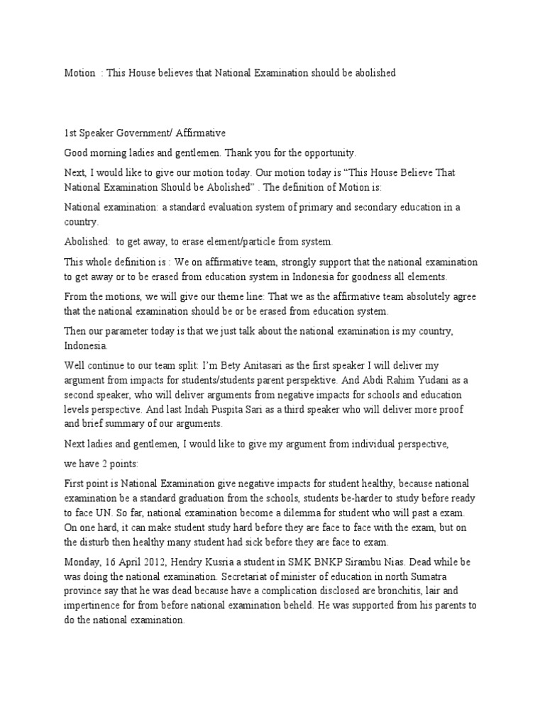 National Exams Debate: Abolishing Standardized Testing | PDF