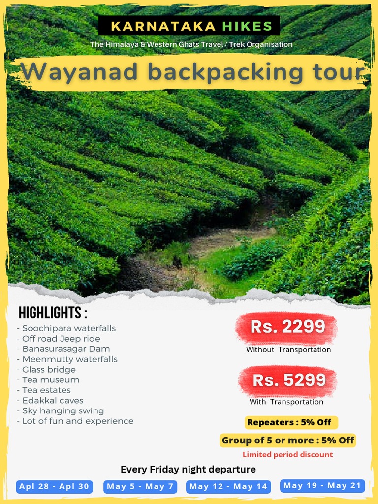 Weekend Adventure in Wayanad | PDF | Fee