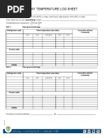 Fridge Temperature Log Sheet | PDF
