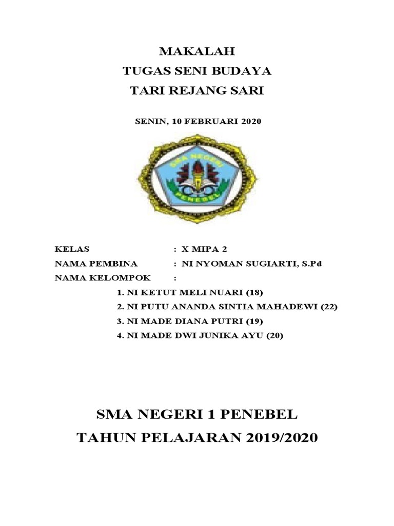 Fungsi dan Sejarah Tari Rejang Sari | PDF