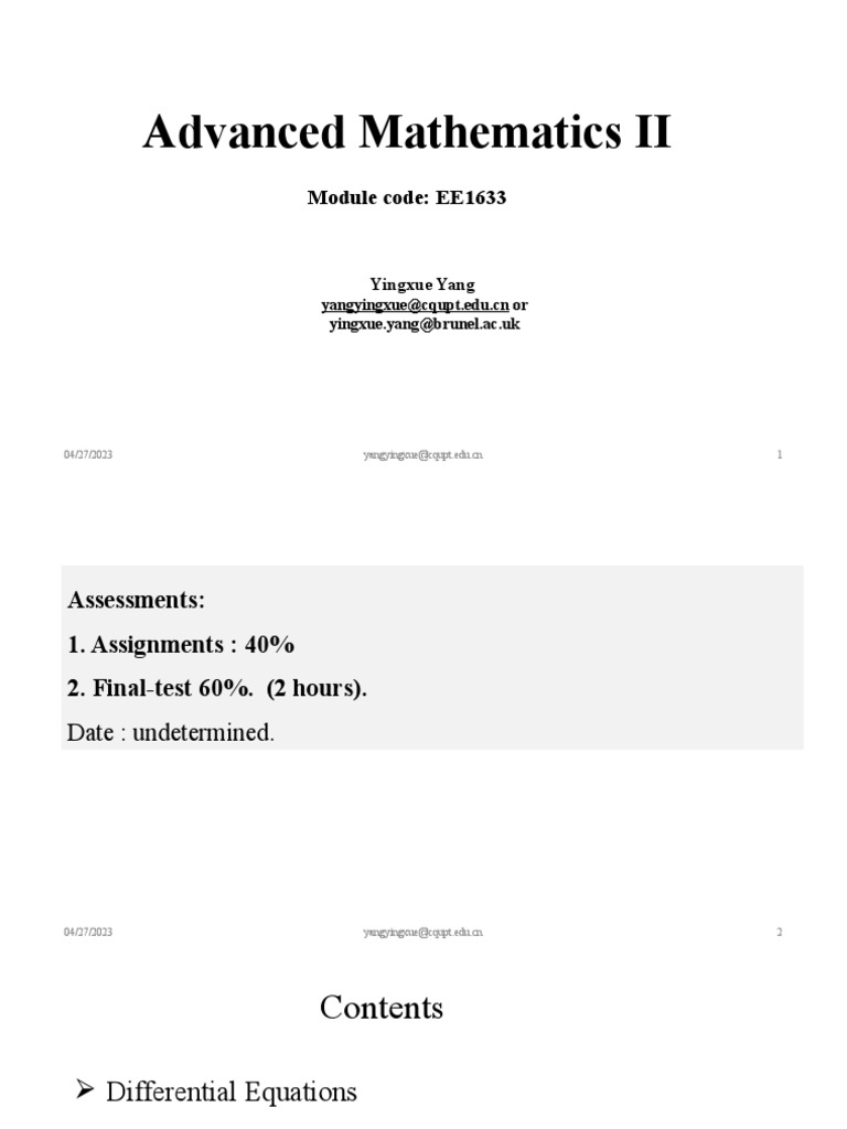 7.1 First Order Differential Equation | Download Free PDF | Ordinary ... 7.1 First Order Differential Equation | Download Free PDF | Ordinary ...