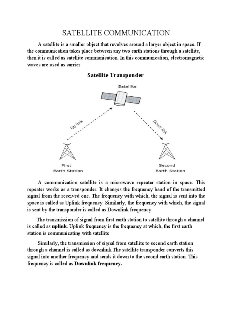Satellite Communication Notes | PDF | Communications Satellite ...