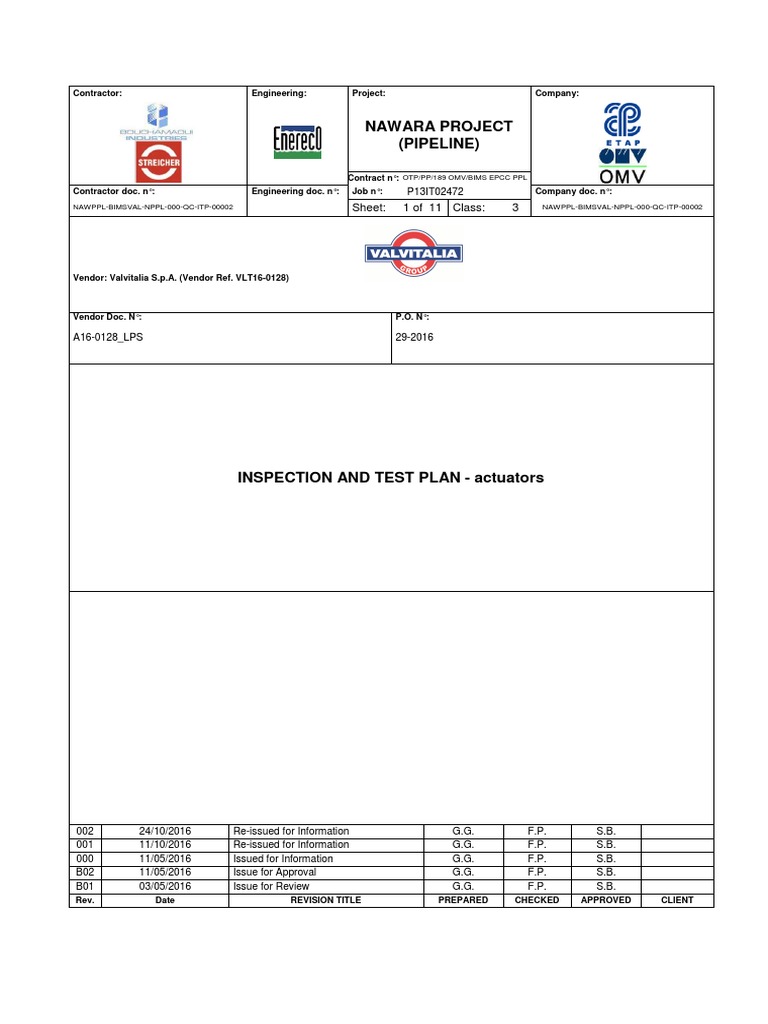 NAWPPL-BIMSVAL-NPPL-000-QC-ITP-00002-002 - INSPECTION AND TEST PLAN ...