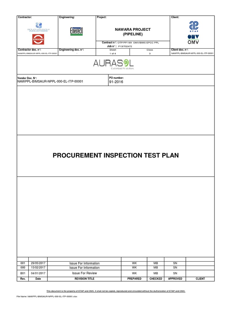 NAWPPL-BIMSAUR-NPPL-000-EL-ITP-00001 - 001 - Procurement Inspection ...
